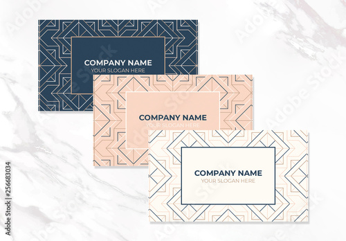 Company Name Card Layouts with Pattern. Buy this stock template and ...