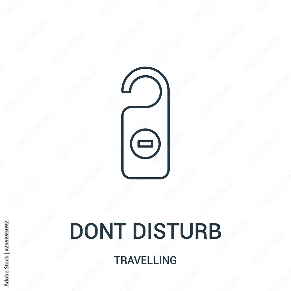 dont disturb icon vector from travelling collection. Thin line dont ...