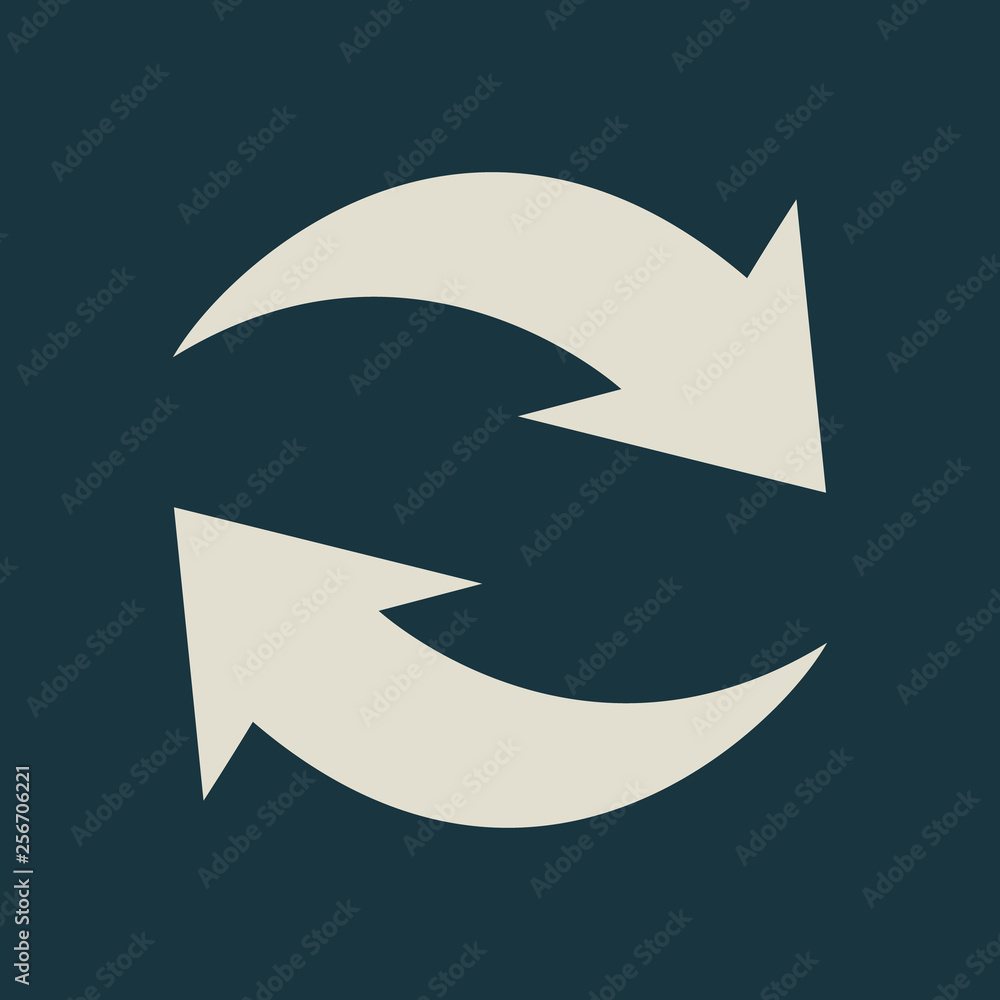 Exchange and convert icon. Arrow, trade, return. Vector illustration ...