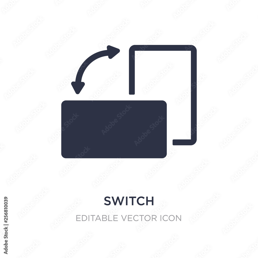 switch orientation button icon on white background. Simple element ...