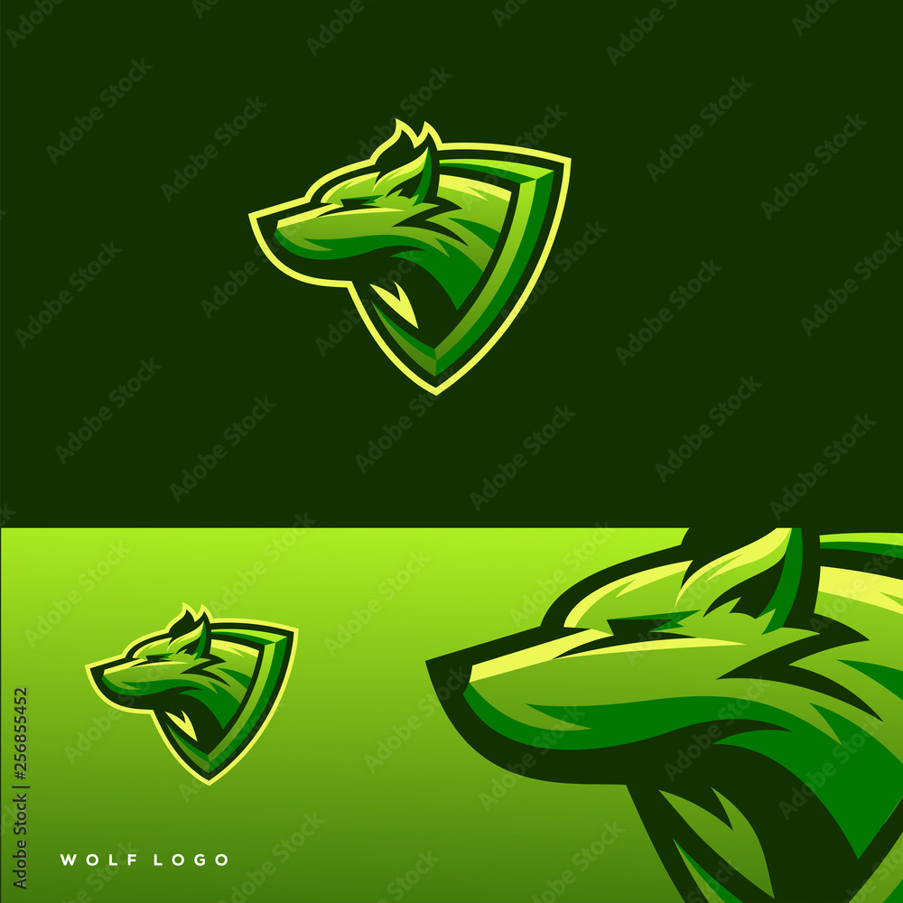 wolf logo Stock Vector | Adobe Stock