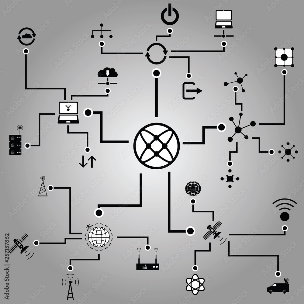 Infographic connected template design. Stock Vector | Adobe Stock