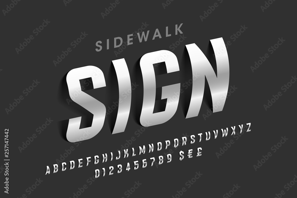 Sidewalk sign letters font, changeable alphabet letters and numbers ...
