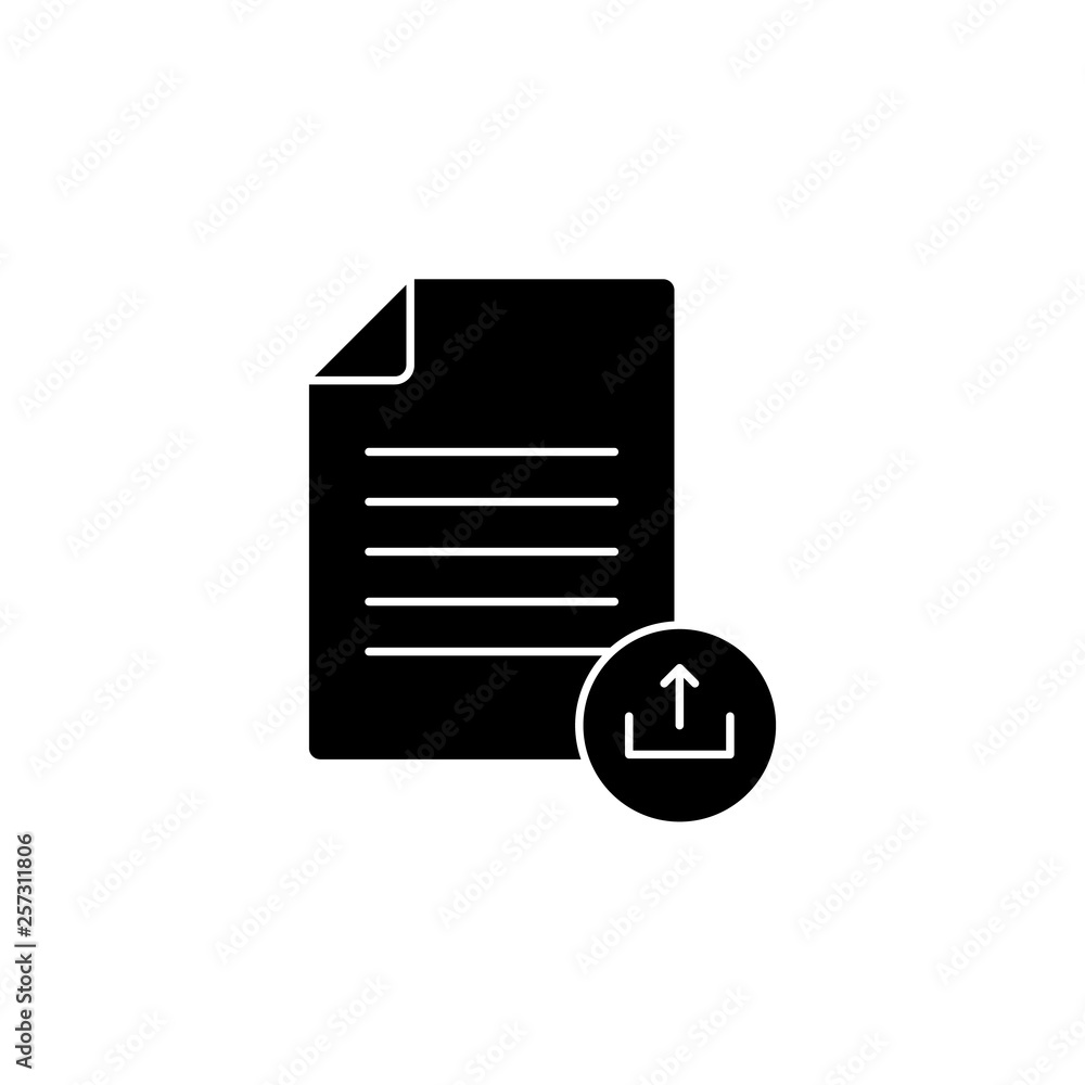 Document upload, file vector icon. Premium quality graphic design icon ...