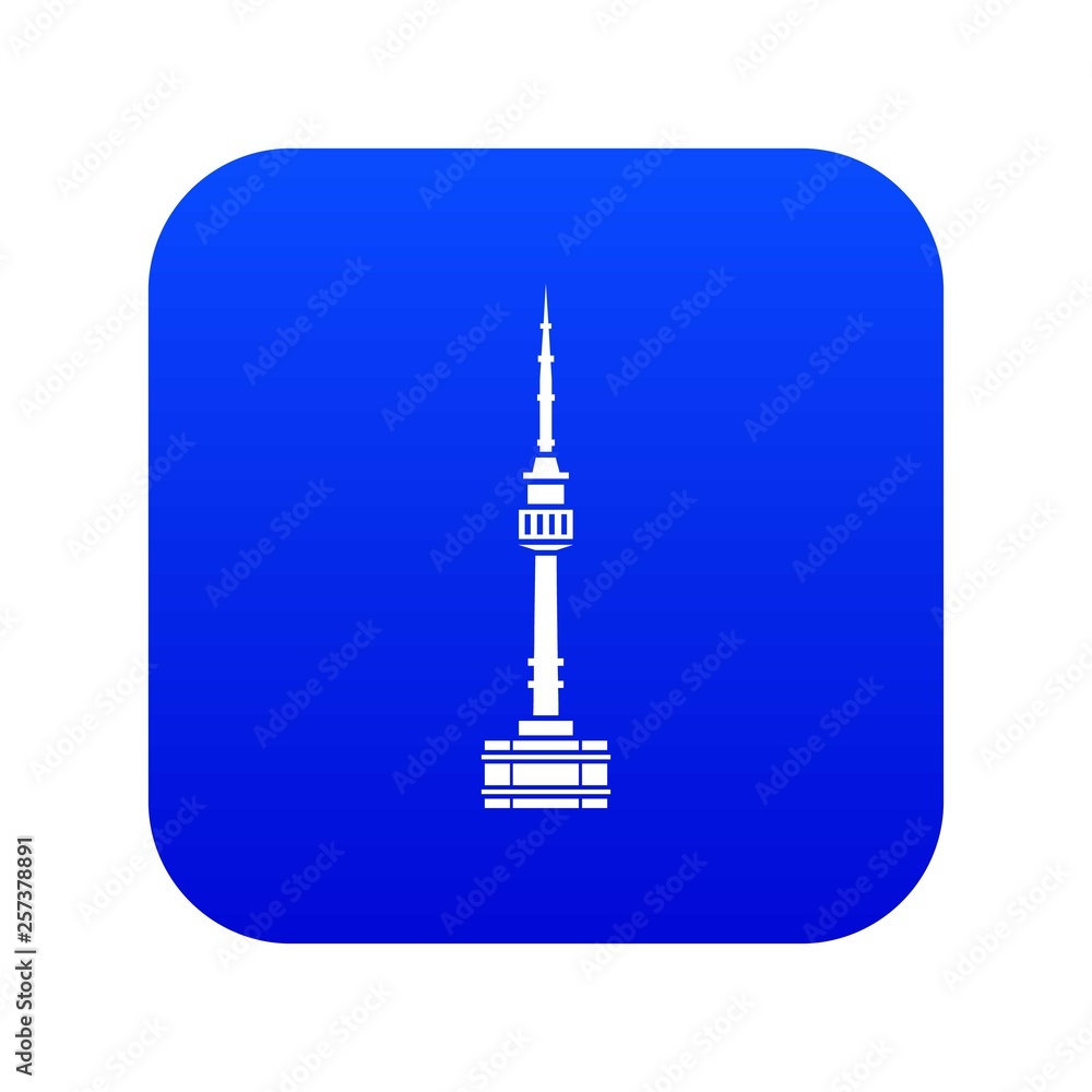 Namsan tower in Seoul icon digital blue for any design isolated on ...