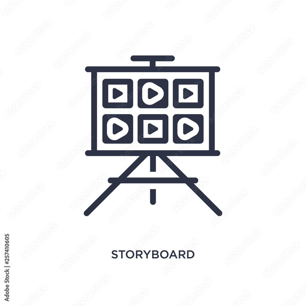 storyboard icon on white background. Simple element illustration from ...