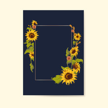 Sunflower Card Template Free Stock Photo - Public Domain Pictures