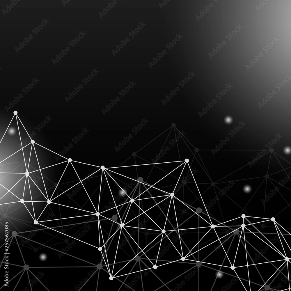 Black neural network illustration Stock Vector | Adobe Stock