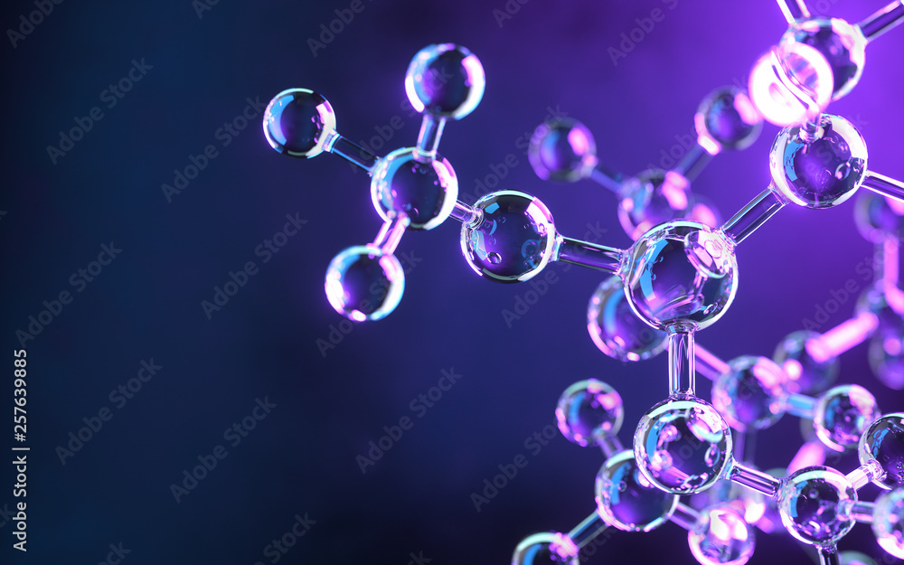molecule model. Science concept. 3d rendering,conceptual image. Stock ...