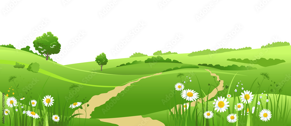 Outdoor landscape isolated Stock Vector | Adobe Stock