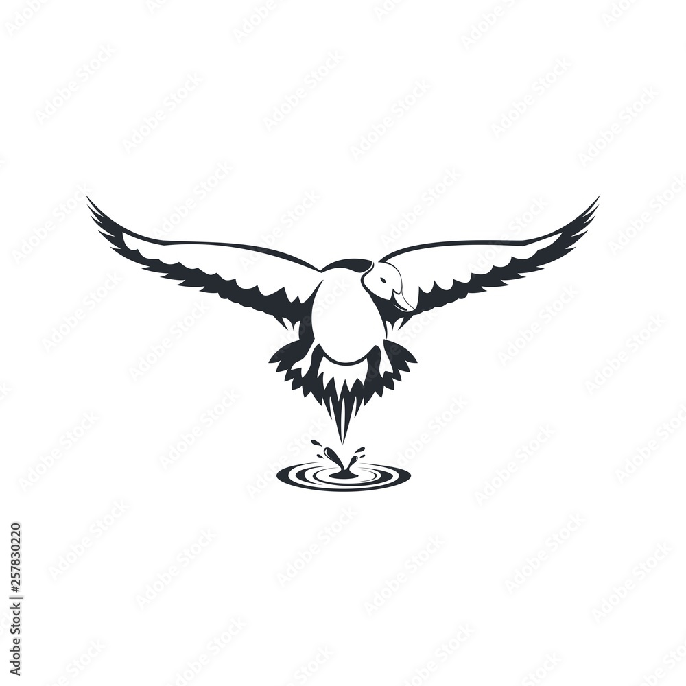 duck pintail logo vector Stock Vector | Adobe Stock