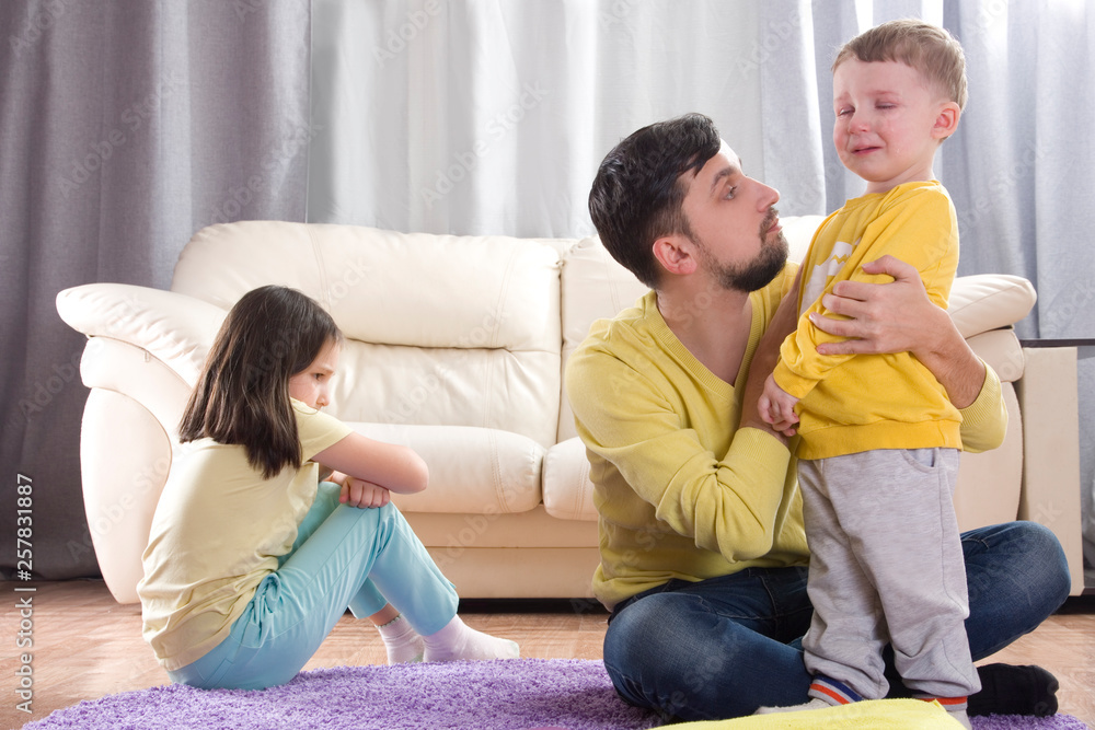 Sibling relationship. Quarrels of the brother and sister. Jealousy in ...