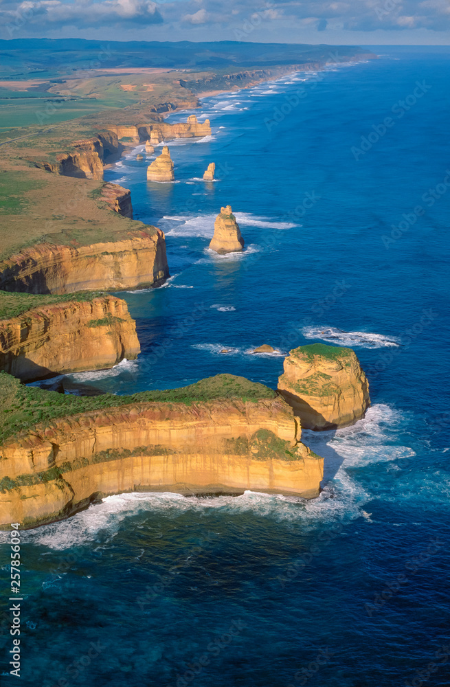 Bird's eye view of the 12 Apostles, Great Ocean Road, Victoria, Australia Stock Photo | Adobe Stock