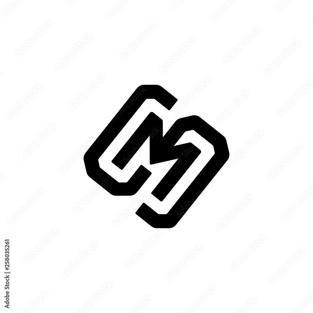 illustration letter logo combination from letter S and M logo design ...