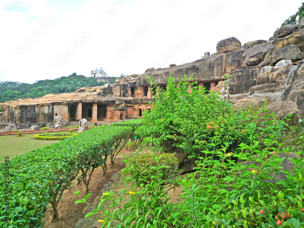 Stock-Foto „Udayagiri and Khandagiri Caves, formerly called Kataka ...