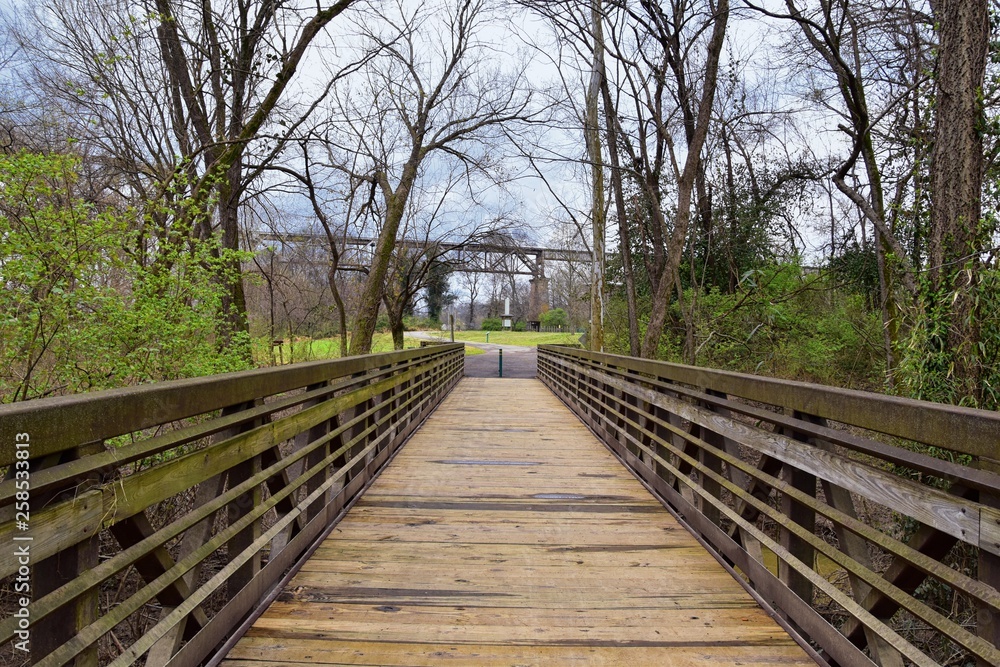 Views of Bridges and Pathways along the Shelby Bottoms Greenway and ...