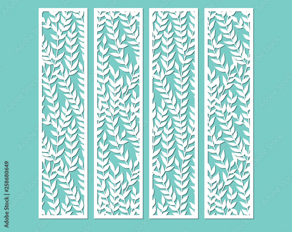 Stock-Vektorgrafik „Laser cut decorative lace borders patterns. Set of ...