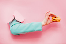 Vintage Pink Woman Baking Cookies Free Stock Photo - Public Domain Pictures