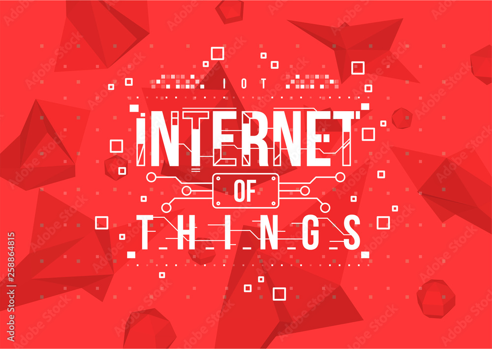 IOT. Conceptual Layout with HUD elements for print and web. Lettering ...