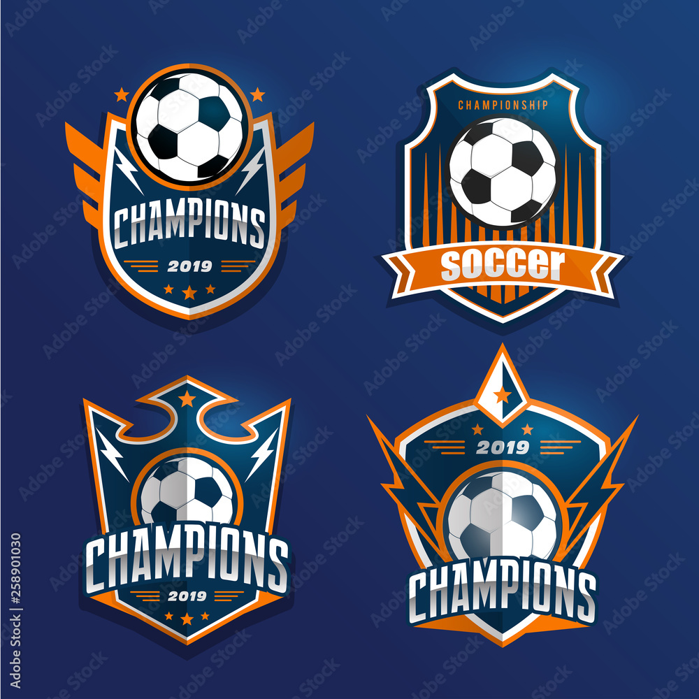 Soccer Football Badge Logo Design Templates | Sport Team Identity ...