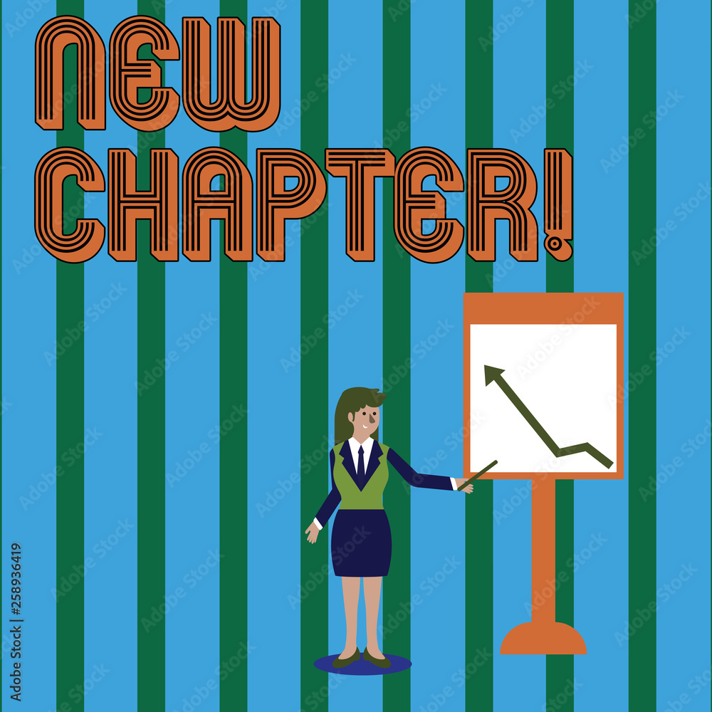 Writing note showing New Chapter. Business concept for Starting ...