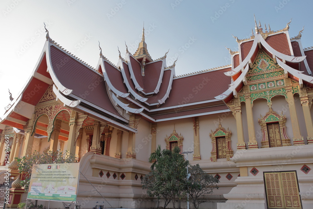 Vientiane Laos -, 1 Apr. 2019; Pha That Luang (Gold Stupa) or “Great ...