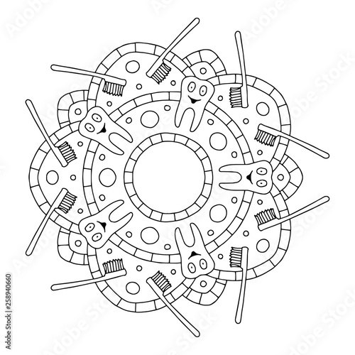 Mandala – Zahnarzt – kaufen Sie diese Vektorgrafik und finden Sie ...