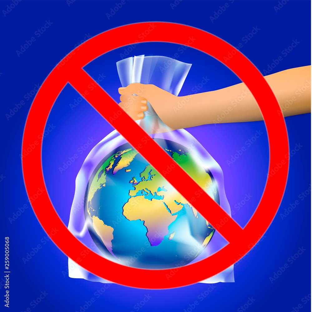 Crossed out red circle or prohibition sign on mam's hand holding the ...