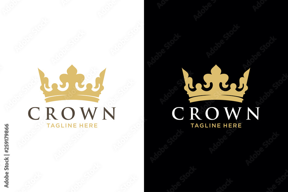 Geometric Vintage Creative Crown abstract Logo design vector template ...