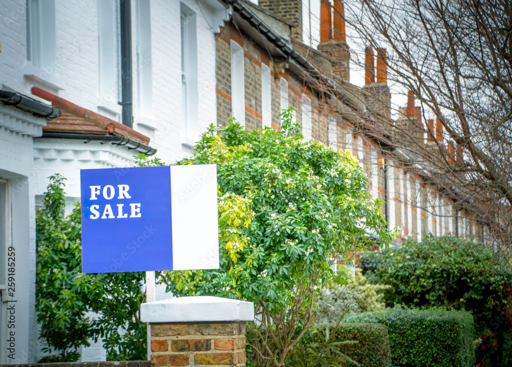 Estate Agent 'For Sale' sign board Stock Photo | Adobe Stock