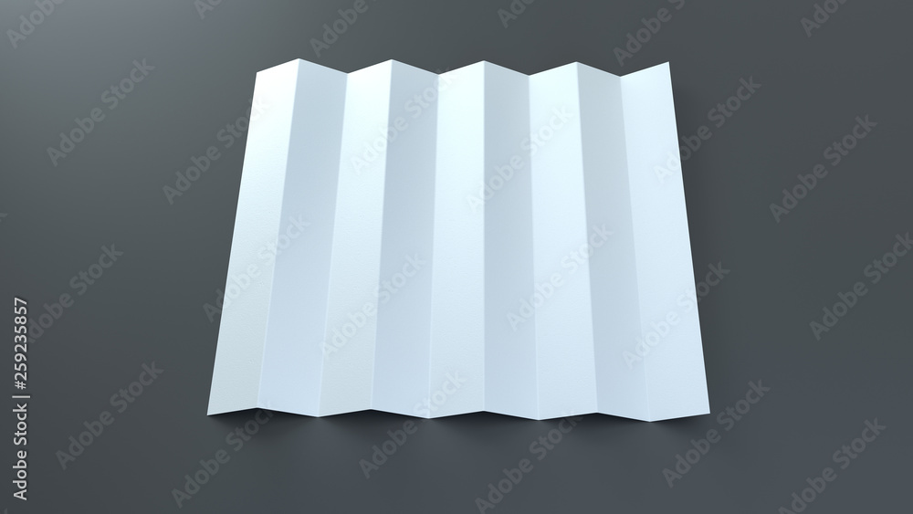 Paper folding clapper mockup. Sports fan stadium noise maker template ...