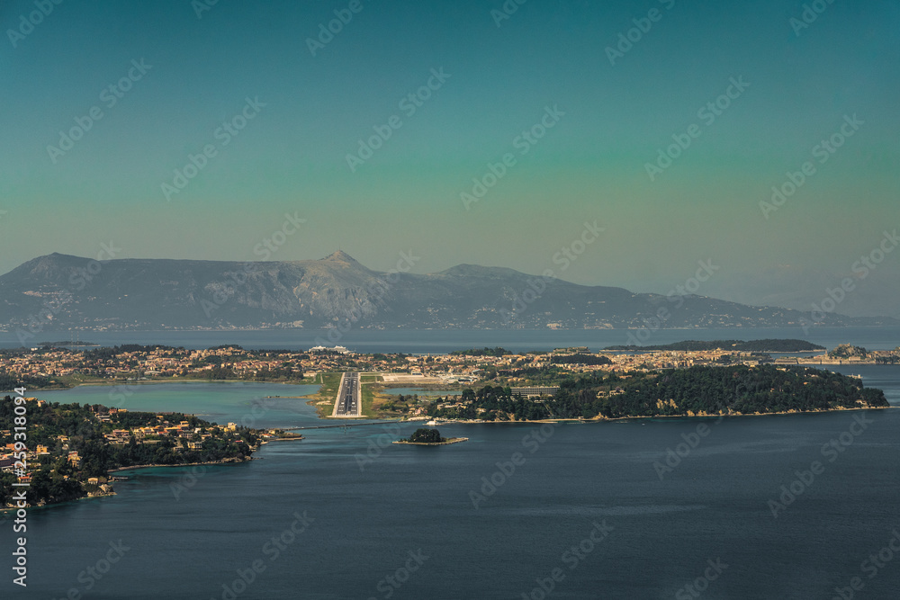 Cockpit view during approach to Corfu International Airport "Ioannis ...