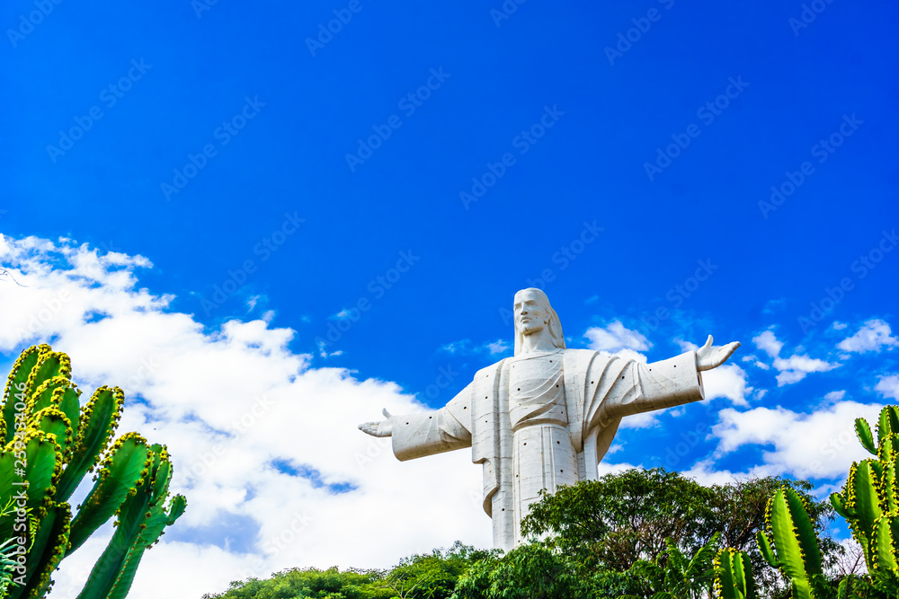 View on largest statue of Jesus Christ in the world, the Cristo de la ...