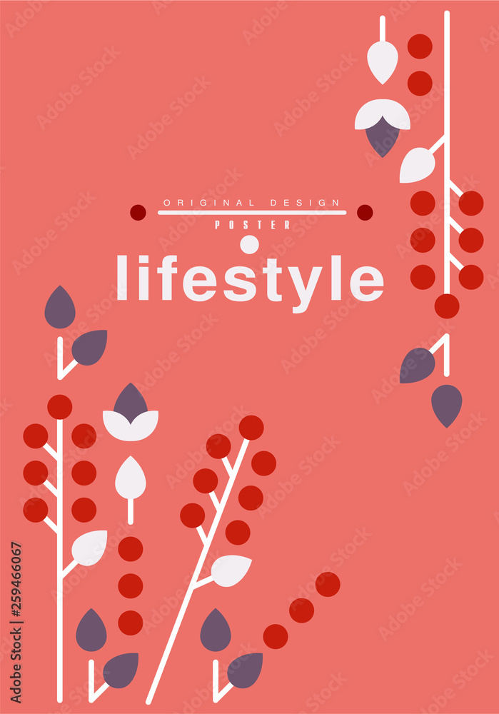 Lifestyle poster original design, ecological template for card, banner ...