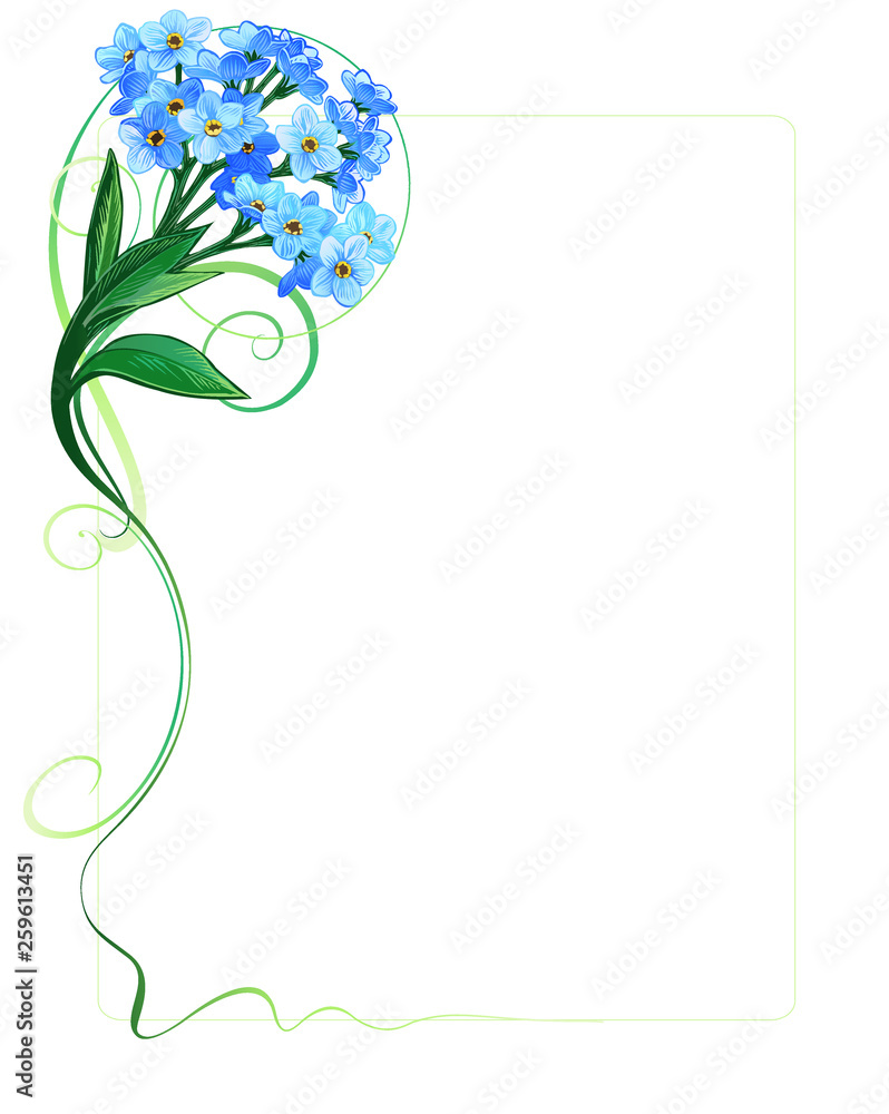 Vector illustration of flower border Stock Vector | Adobe Stock