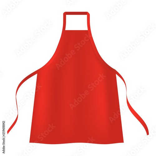 Red apron icon. Realistic illustration of red apron vector icon for web ...