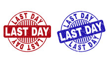 Last Day White Stamp Text On Blue Free Stock Photo - Public Domain Pictures