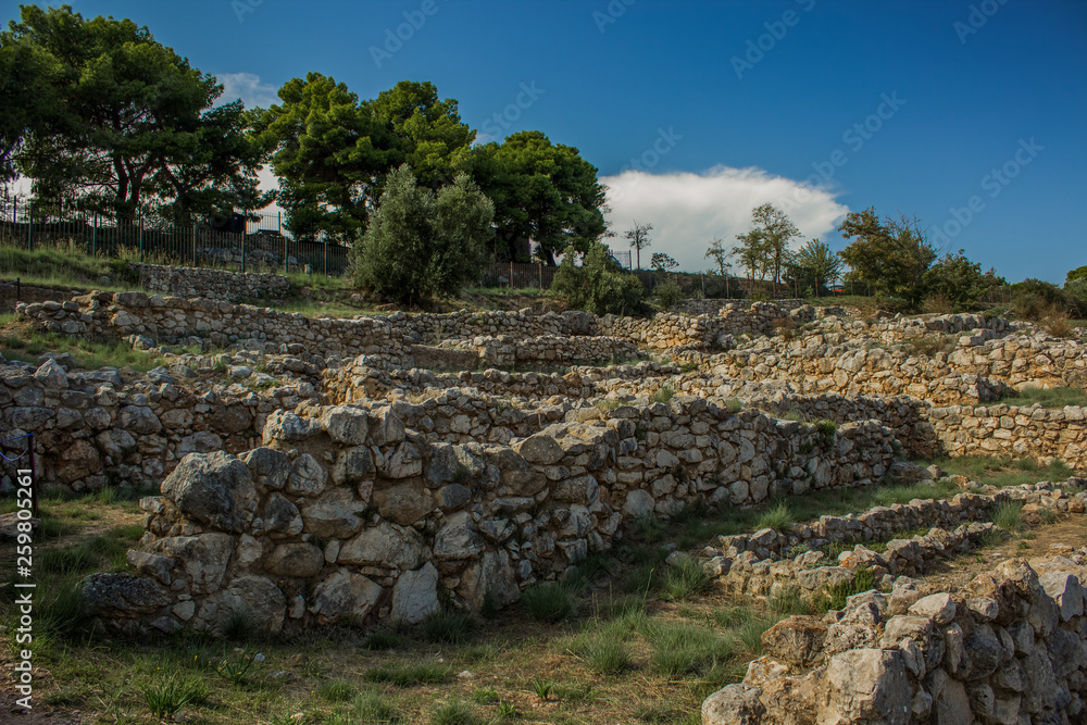 ancient unknown city stone ruins in terrace building architecture ...