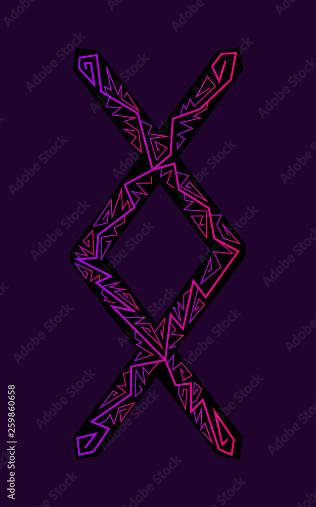Rune Ingwaz. Ancient Scandinavian runes. Runes senior futarka. Magic ...