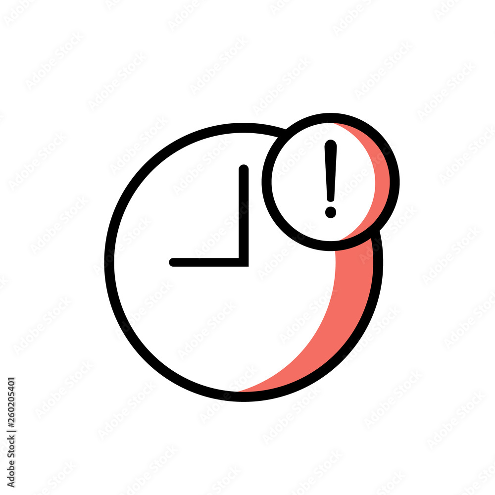 Stock-Vektorgrafik „delay icon vector design modern style“ | Adobe Stock