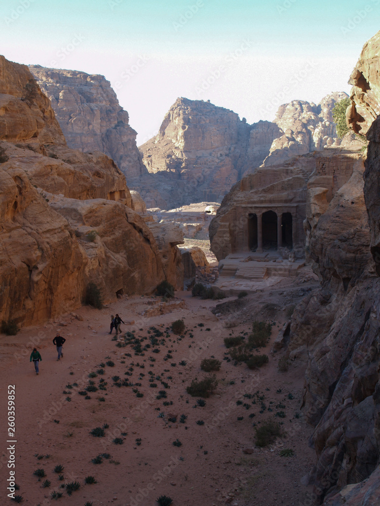 Petra; Raqmu - historic ruins of the ancient, rock city of the Nabatean ...