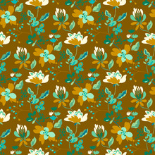 Large Fall Flower Seamless Pattern Free Stock Photo - Public Domain ...