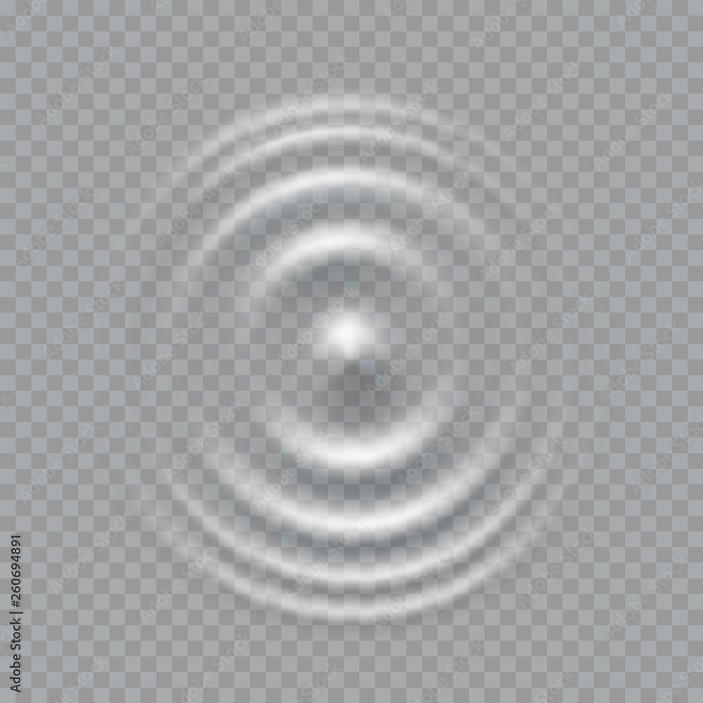 Ripple, splash water waves surface from drop isolated on transparent ...