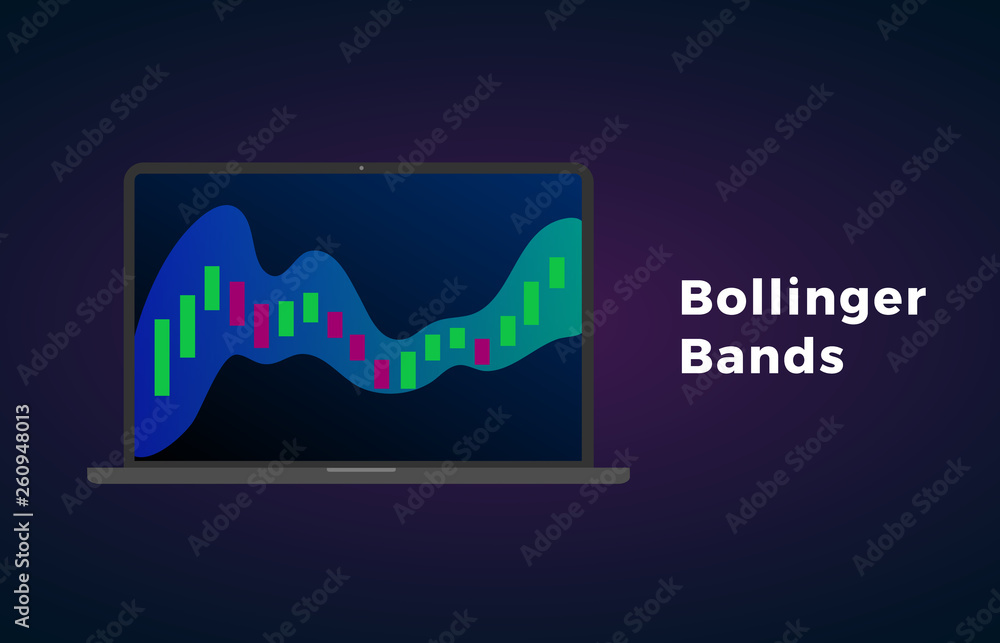 Bollinger Bands technical analysis indicator cloud on stock market ...