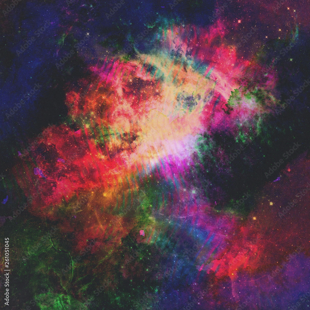 Illustration Stock Abstract colorful space background. Stars of a ...