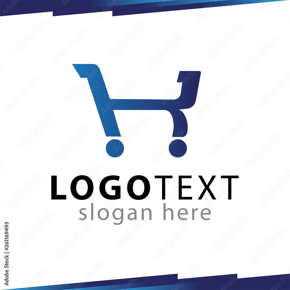 k Letter with shopping cart logo template Stock Vector | Adobe Stock