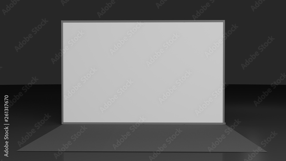 3d render press wall 4x2.5 meters. Backdrop. Mockup. 3d render isolated ...