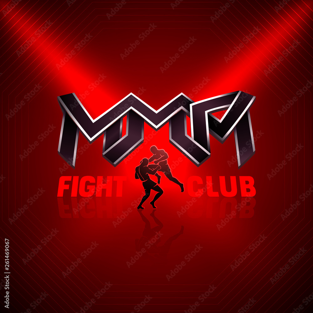 Mixed martial arts. Original vector logo. Aggressive poster for MMA ...