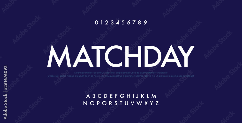 sport future modern alphabet fonts and number. technology typography ...