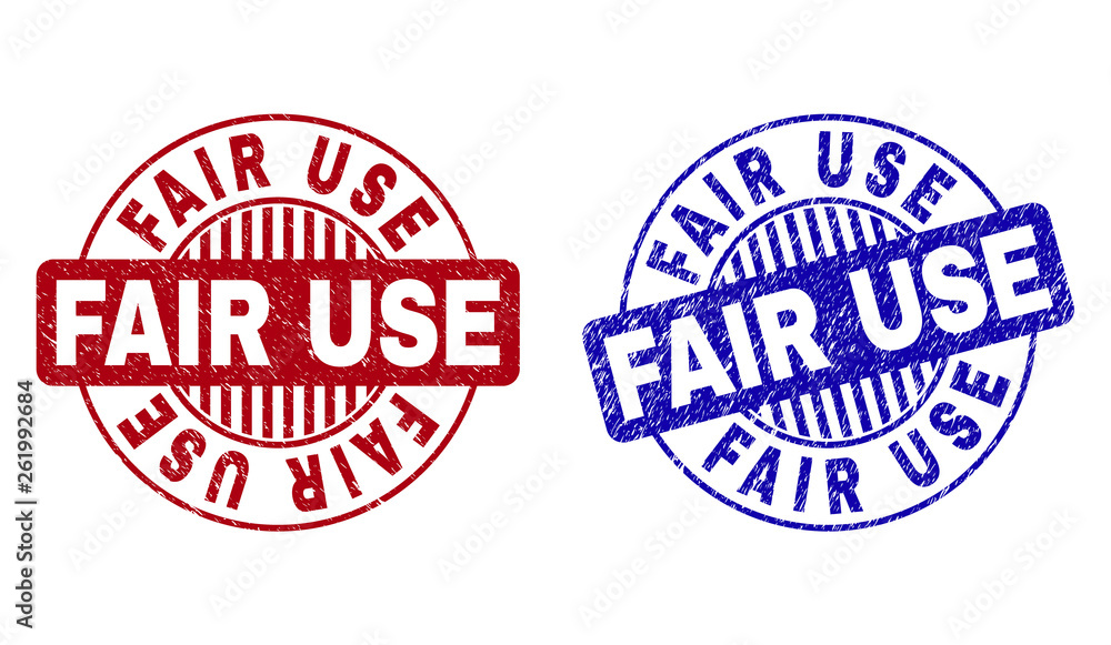 Grunge FAIR USE round stamp seals isolated on a white background. Round ...